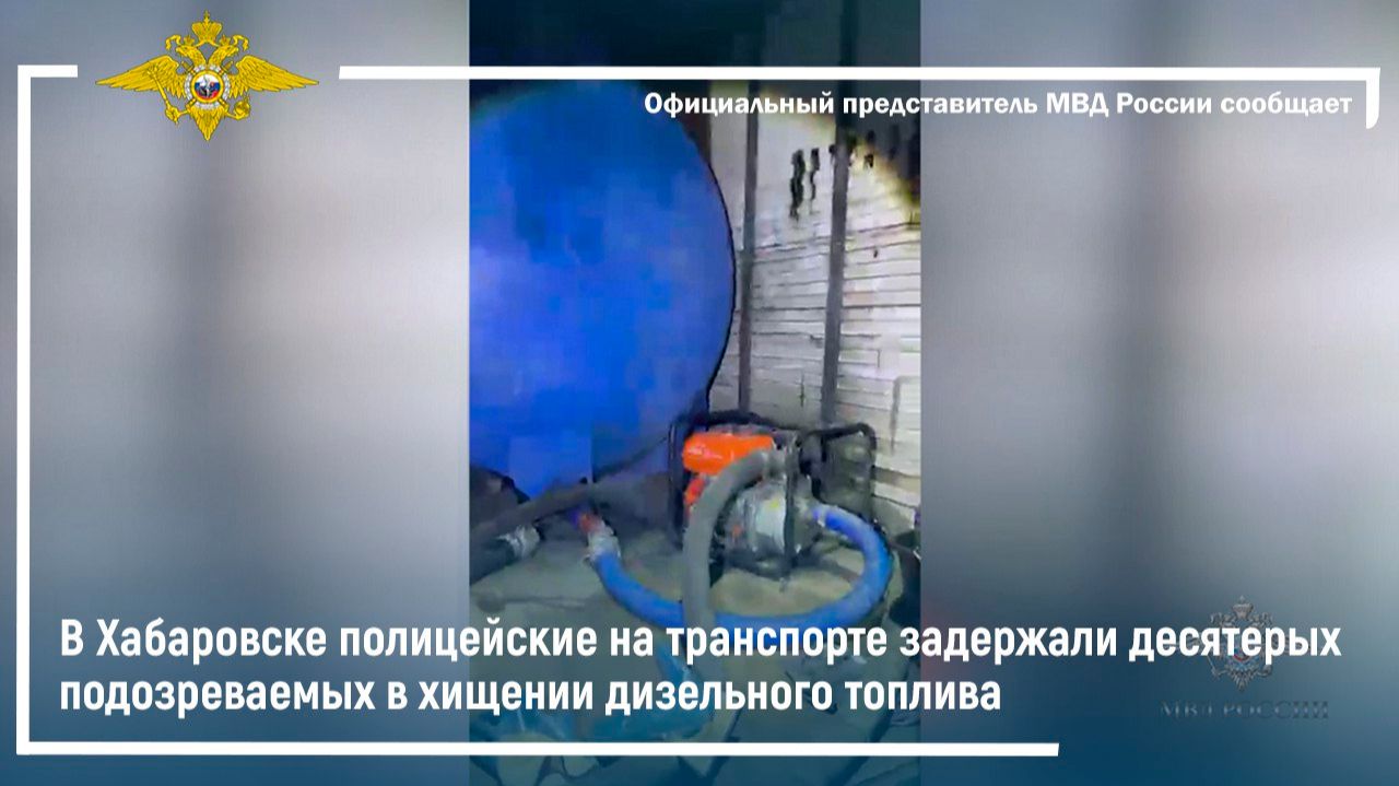 В Хабаровске полицейские задержали десятерых подозреваемых в хищении дизтоплива