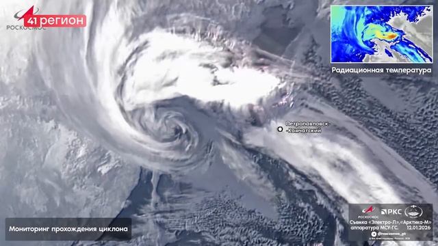 ЗАСНЕЖЕННАЯ КАМЧАТКА С ВЫСОТЫ ПОЛЁТА СПУТНИКОВ • БЕЗ КОММЕНТАРИЕВ