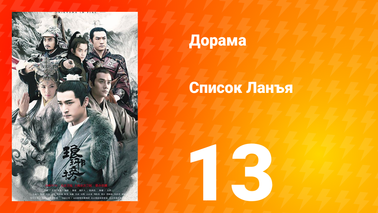 Список Ланъя 1 сезон 13 серия