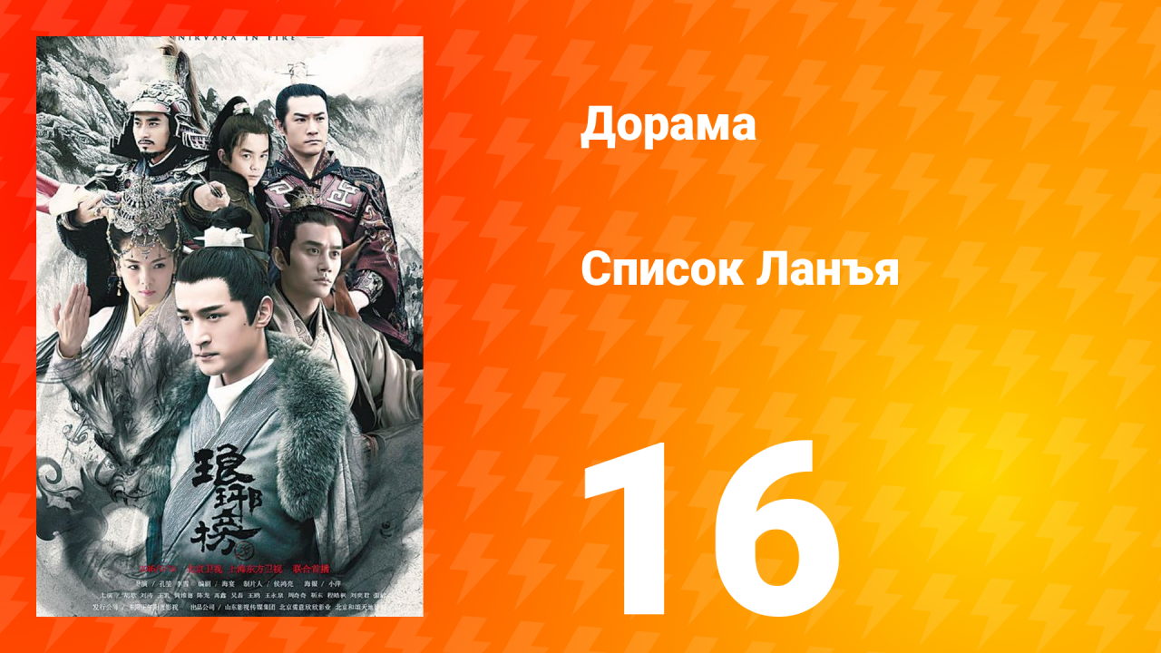 Список Ланъя 1 сезон 16 серия