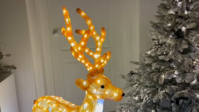 Декоративная светящаяся фигура ОЛЕНЬ АЛЬВАР, акрил, 200 теплых белых LED-огней, 118 см, 4060466