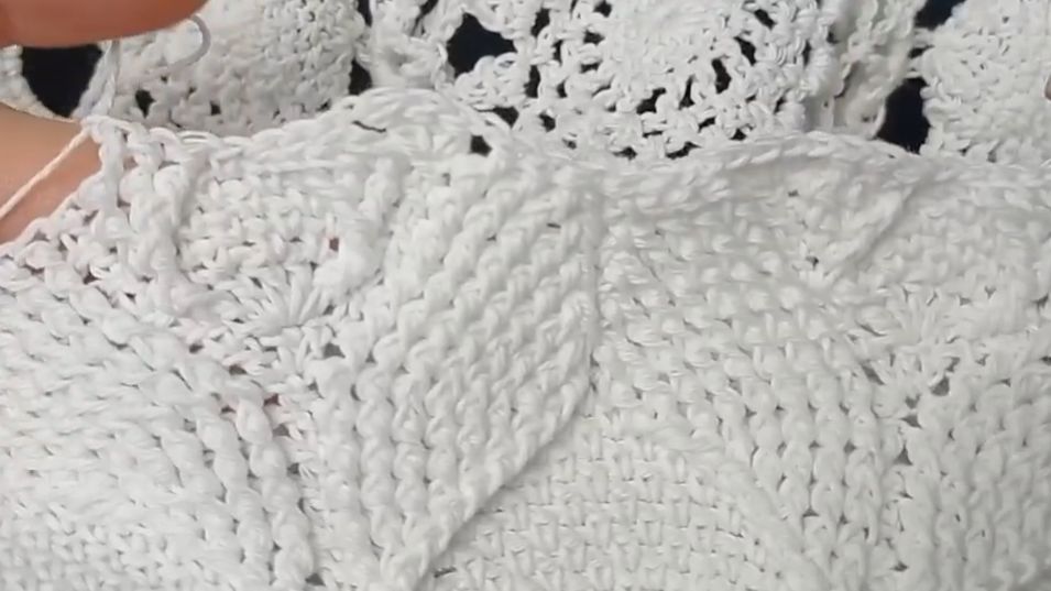 Вязание салфетки Эфир. Часть 31. Ряд 37