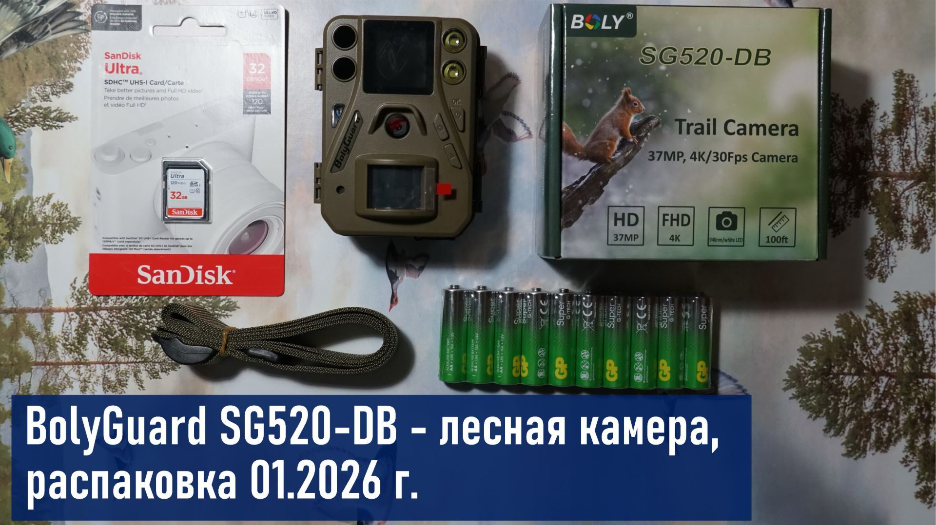 Распаковка фотоловушки BolyGuard SG520-DB - лесная камера (янв. 2026 г.)