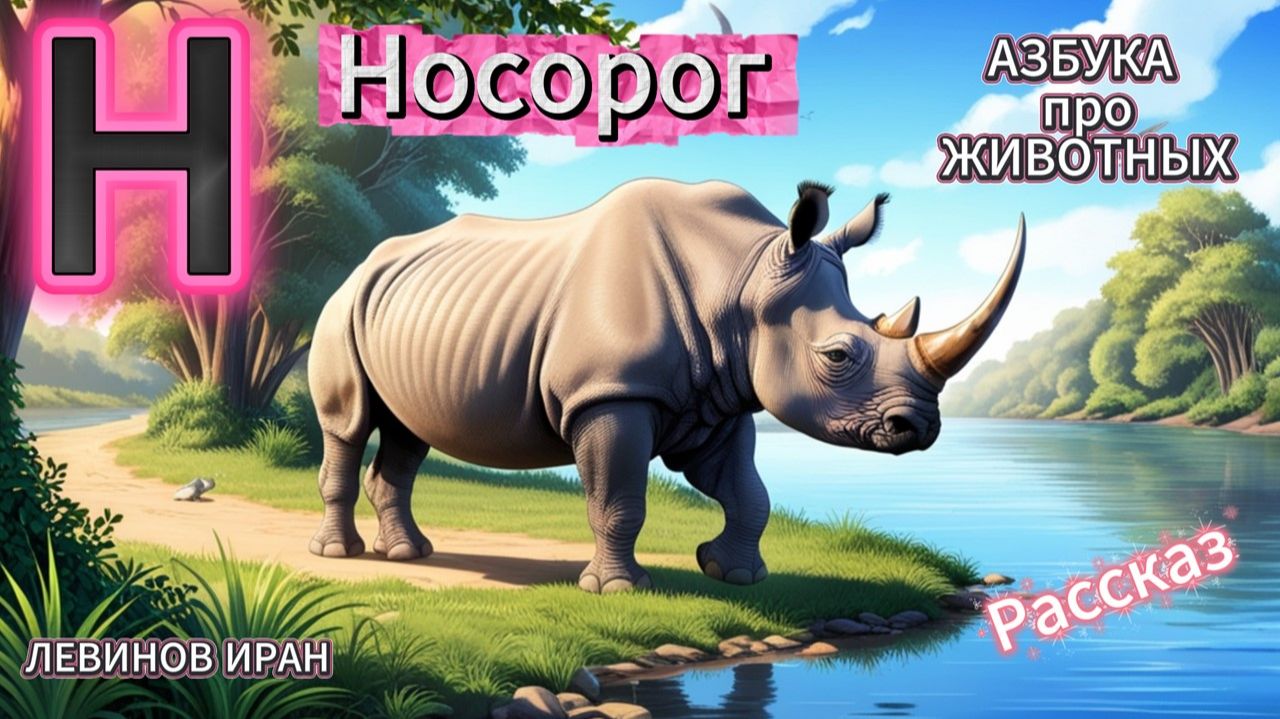 Алфавит Азбука Просто. Н. Носорог. Мир животных и птиц в алфавитном порядке. Автор поэт Левинов Иран
