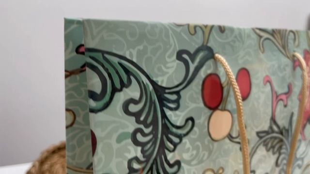 Подарочный пакет РАЙСКИЙ САД, зелёный, 34х25 см, APF478080-2