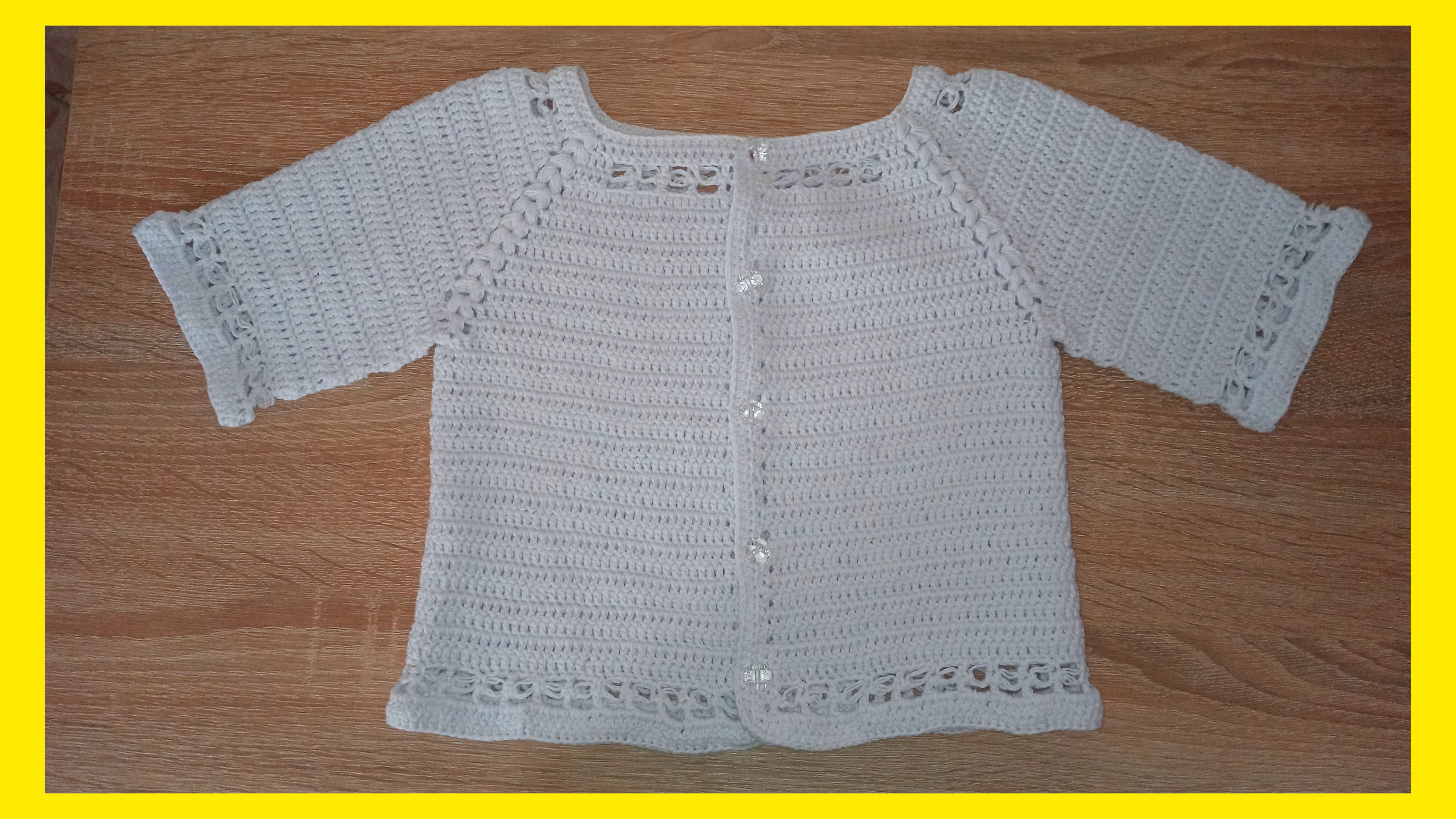 Нежная хлопковая кофточка для малышки ♥💞🕊ПОЛНЫХ МК