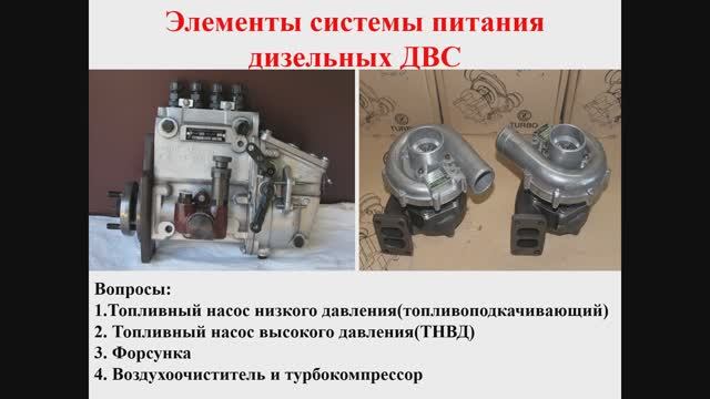 15.01.2026- 541 гр., Устройство авто- Элементы системы питания дизельных ДВС