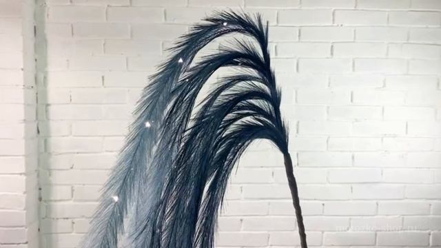 Декоративная ветка БЕРГДИС, синяя, тёплые белые LED-огни, 130 см, таймер, батарейки, YZA002830