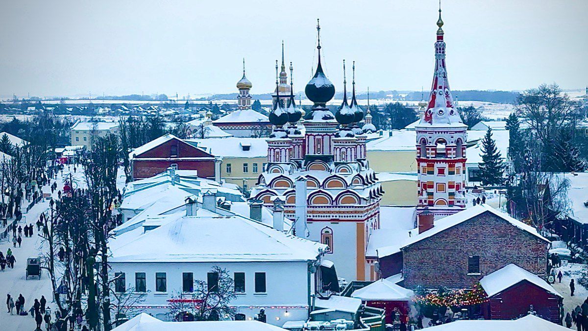 Суздаль - зимняя сказка. Храмы, монастыри, город с высоты колокольни и новогодние улочки.