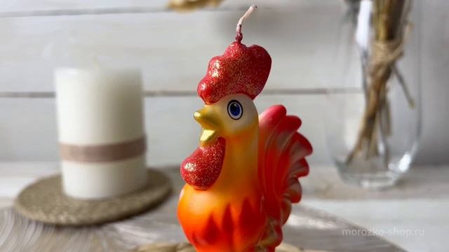 Свеча фигурная ПЕТУХ, 12 см, 8129-свеча