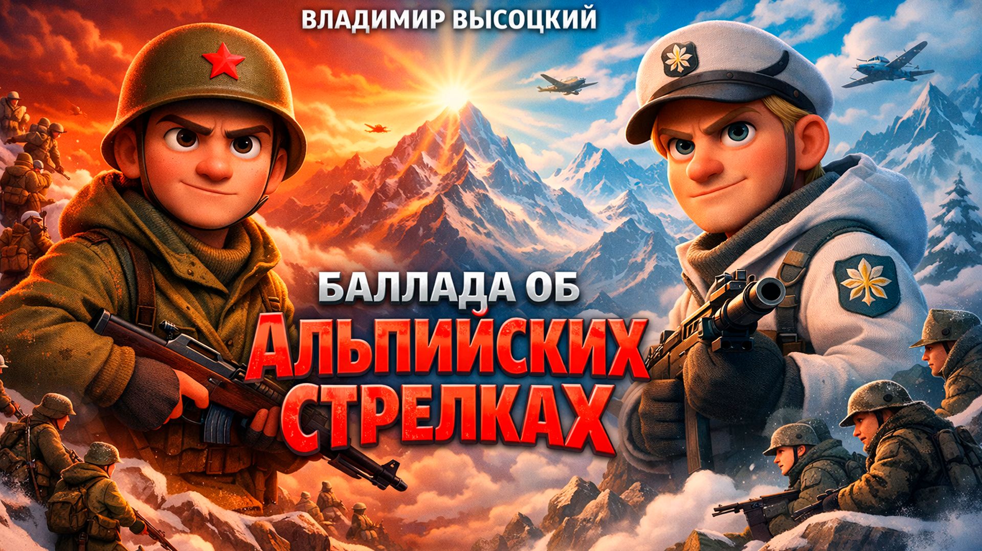 БАЛЛАДА ОБ АЛЬПИЙСКИХ СТРЕЛКАХ — ВОЙНА В ГОРАХ | АНИМАЦИЯ 3D по В.С.ВЫСОЦКОМУ (первый вариант)