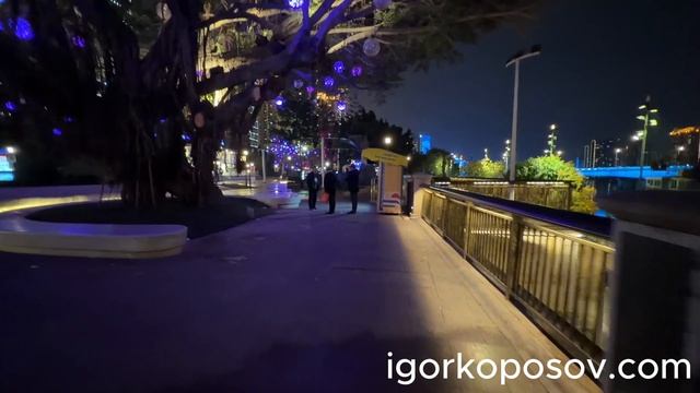 Фучжоу #3 Fuzhou 01.2026 Ночной Фучжоу. Улица Taijiang 台江. Набережная. ТЦ магазин русских продуктов