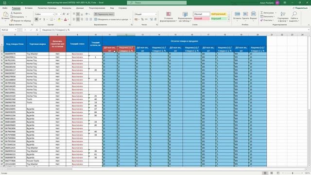 Управление ценами от остатков