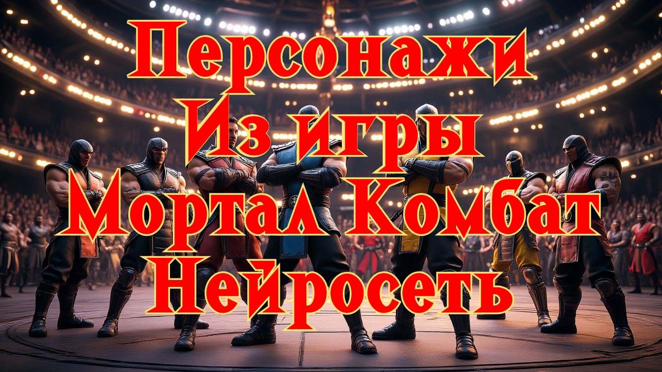 Персонажи из игры. Мортал Комбат. Нейросеть.