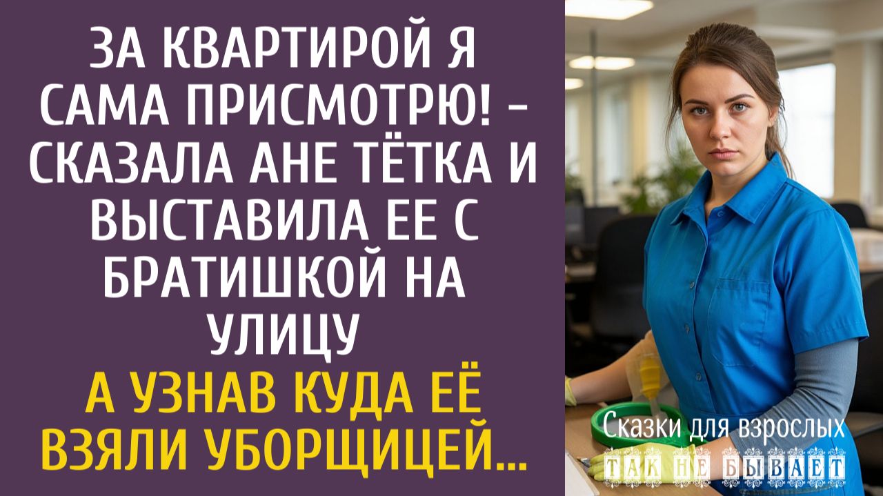 За квартирой я сама присмотрю! - сказала Ане тётка и выставила ее с маленьким братом на улицу…