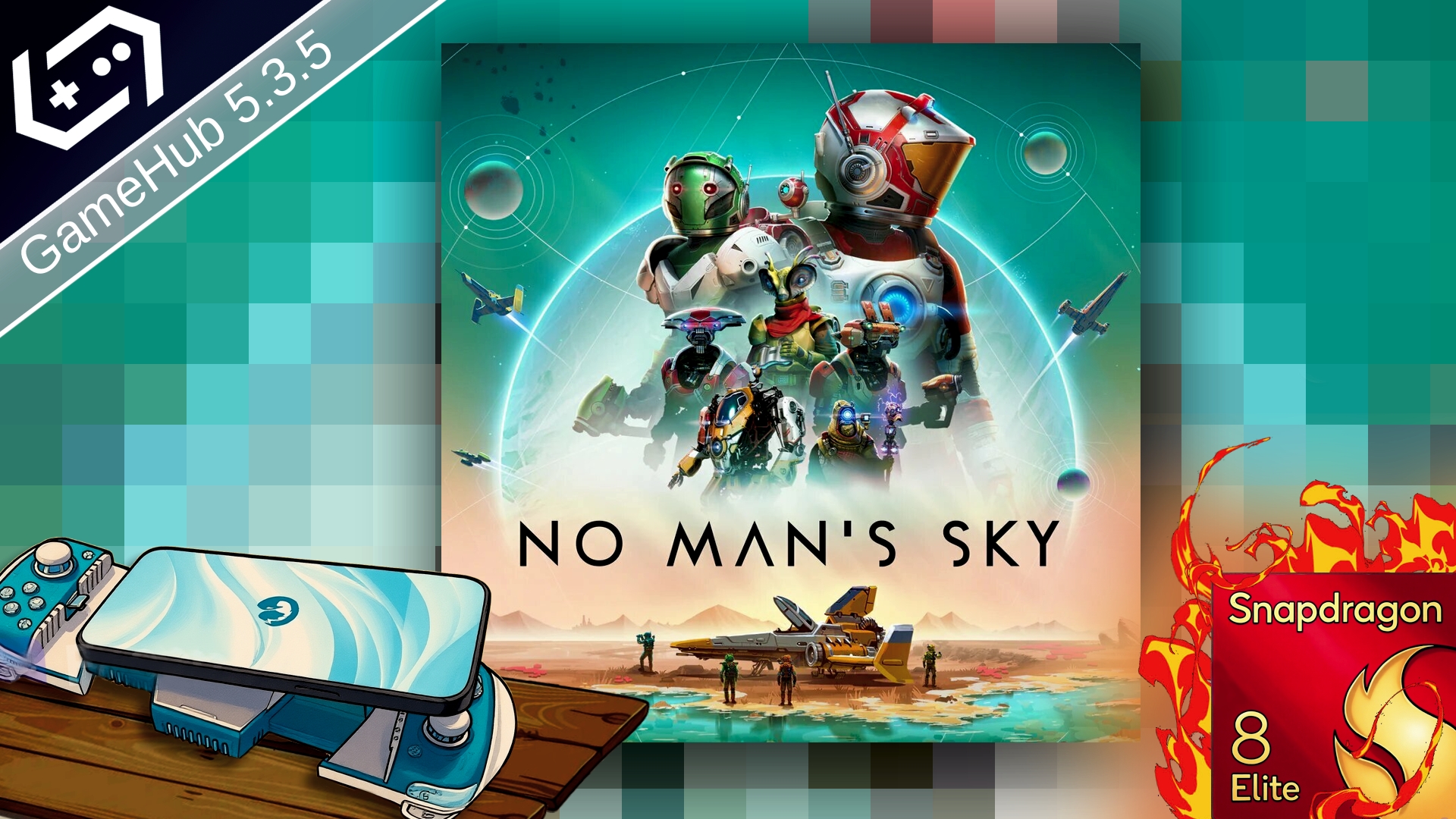 No Man's Sky. GameHub 5.3.5. Snapdragon 8 elite. Без активного охлаждения.