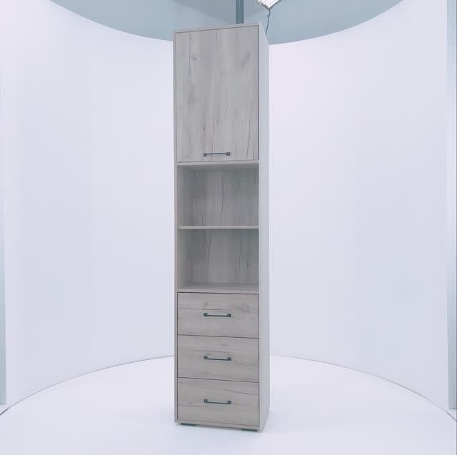 Видеообзор 360. Шкаф торцевой Бруклин 35ШТ с 3 ящиками левый.