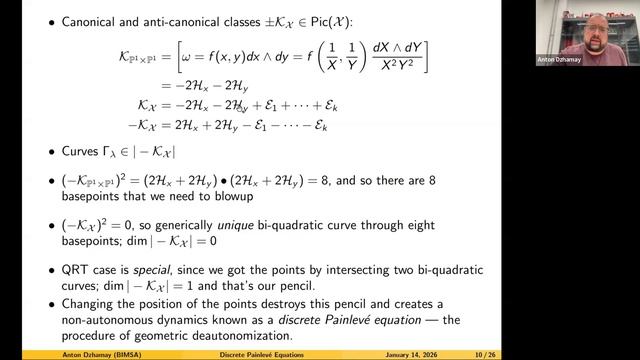 Seminar 14.01.2026: Anton Dzhamay (BIMSA)