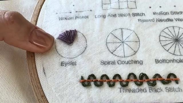 22. Округлый стежок, глазок