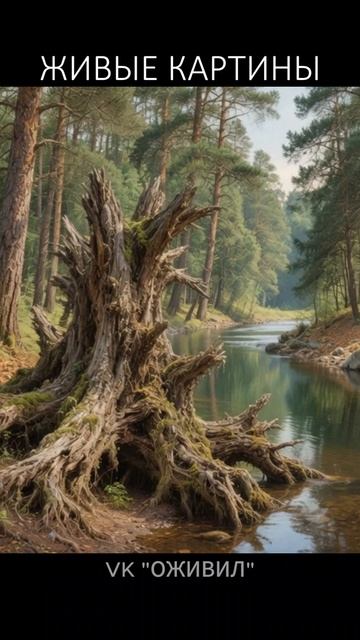 Звуки леса. Живые картины со звуками природы. Релакс видео. Оживляем русскую живопись