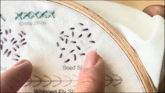 31. Семенной стежок, короткие прямые стежки