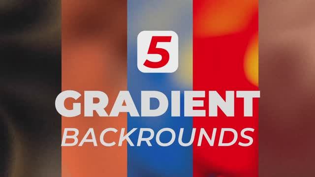 Набор градиентов для монтажа | 5 анимированных луп 4K | Бесплатные футажи