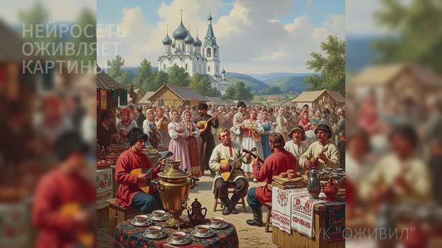 Картины оживают как в кино | Оживление русской живописи AI