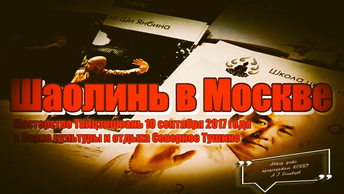 А.Г.Огнивцев НСНБР: Taichi Школы Цигун и Кунг-фу Шаолиня мастера Ши Янбина в Парке Северное Тушино.