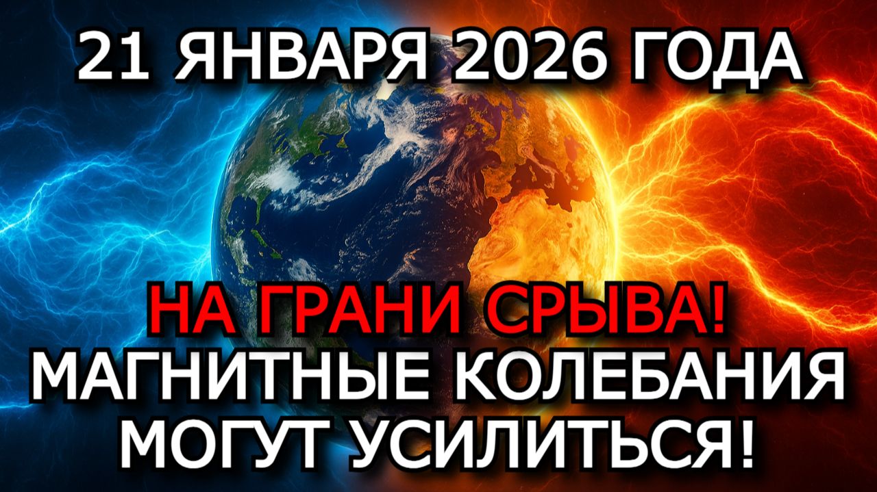 МАГНИТНЫЕ БУРИ 21 ЯНВАРЯ 2026 — ГЕОМАГНИТНЫЕ КОЛЕБАНИЯ И СКРЫТЫЕ РИСКИ