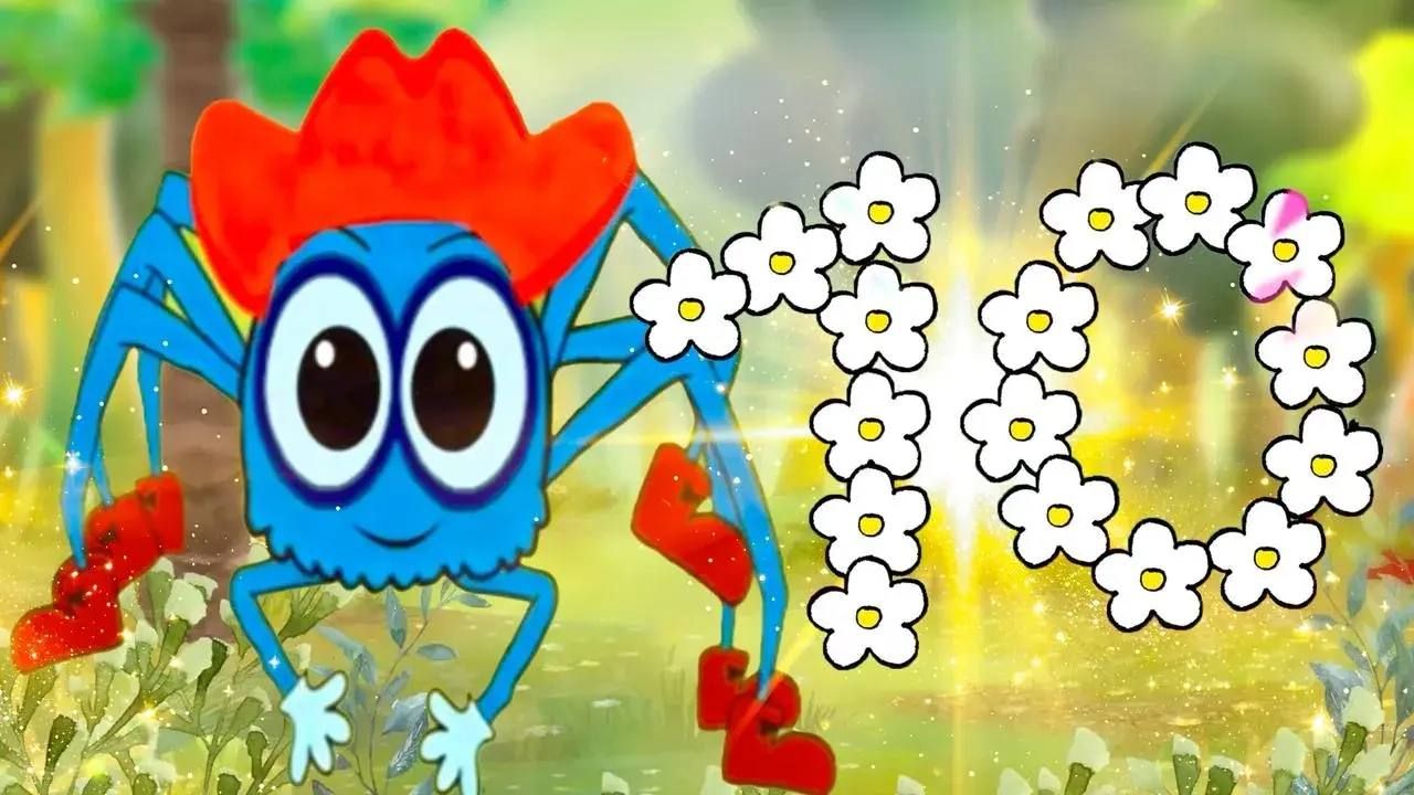 Веселая песенка про паучка и его малышей #мультик #детям