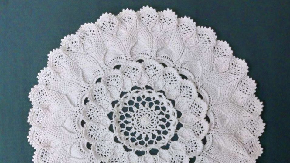 Вяжем салфетку Эфир. Часть 35. Ряд 41.