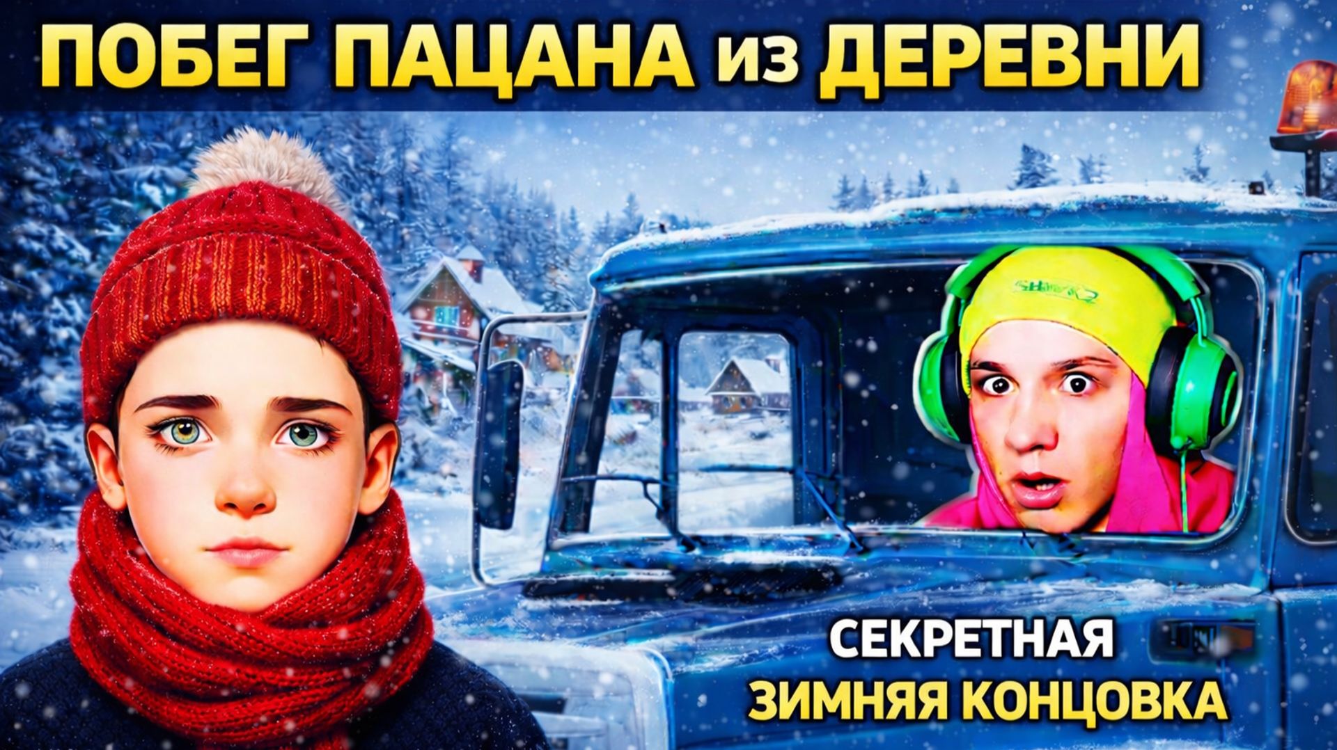 Зимний Побег Пацана из Деревни с Холи Баамом на Г*новозе, Секретная Концовка