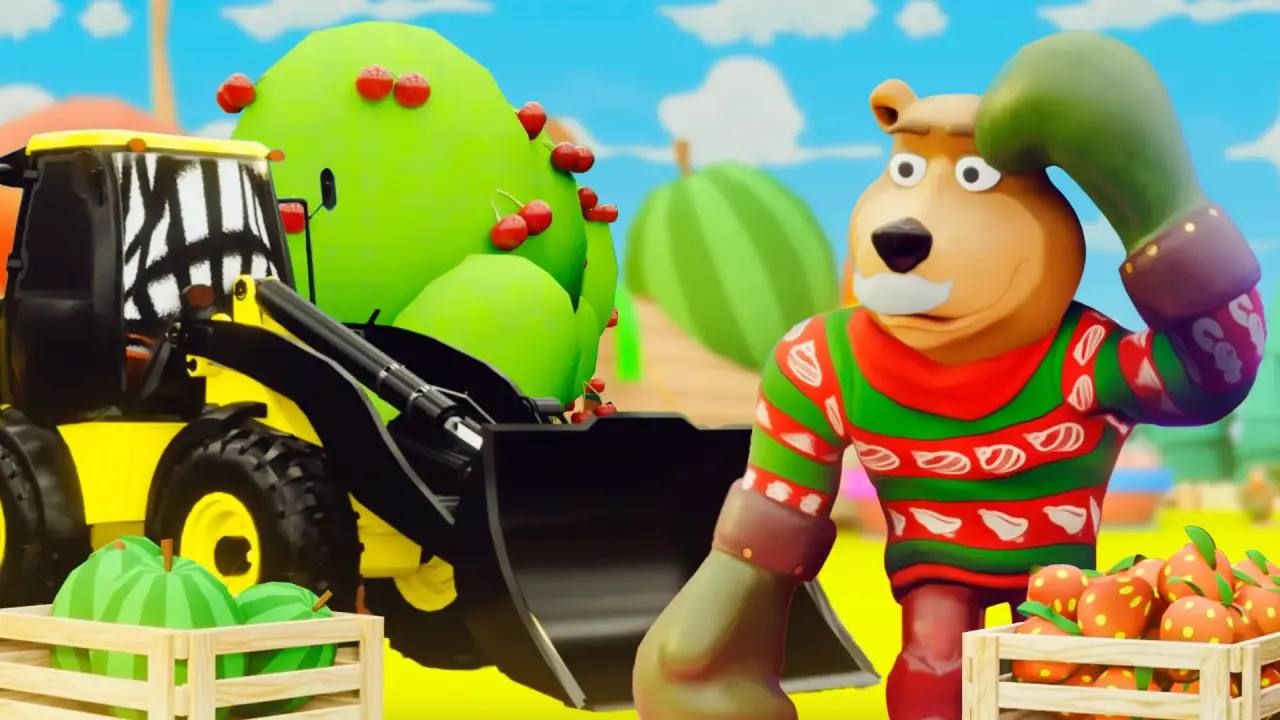 Учим фрукты🍒🍓🍊ягоды Развивающие мультики🚜 Трактор.