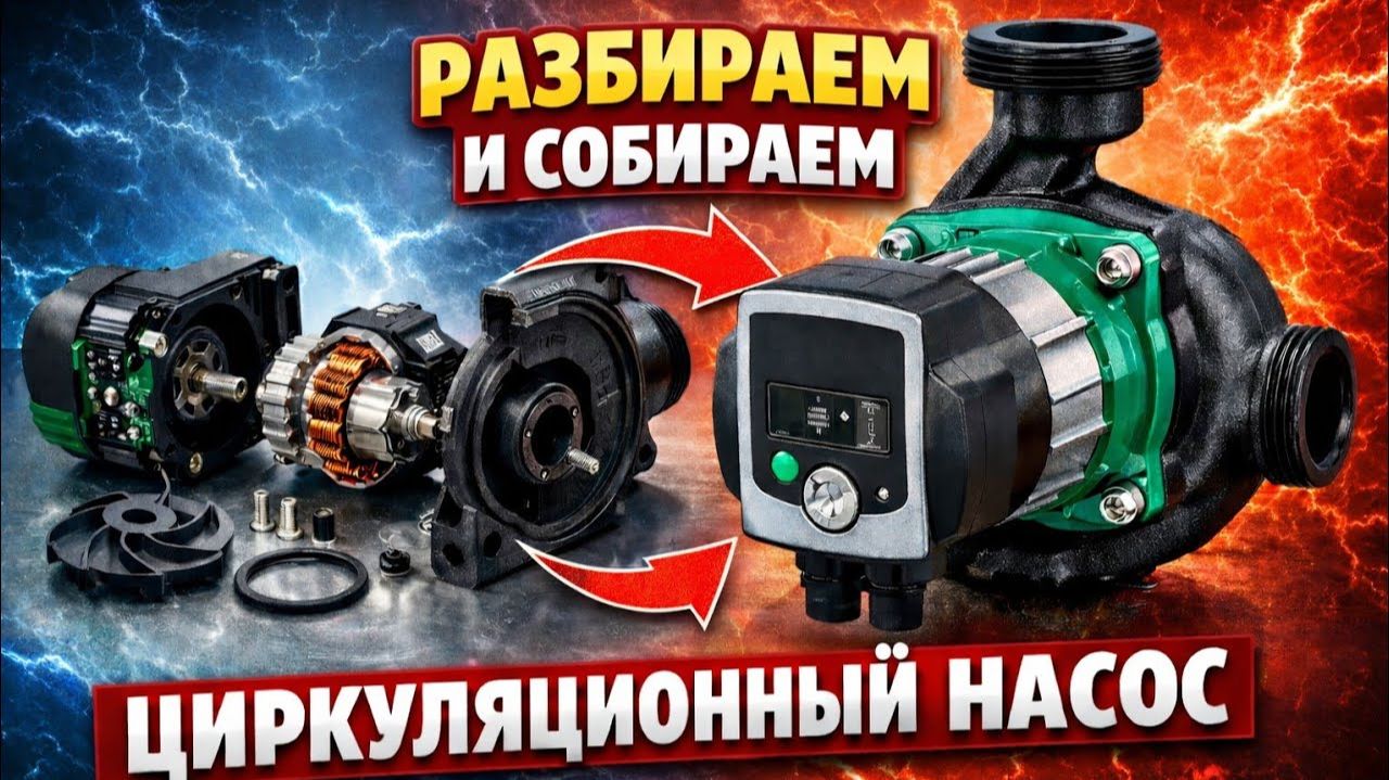 Как разобрать и собрать циркуляционный насос, переставить улитку.
