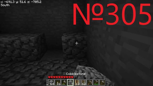 Minecraft №305 Заменяю камень на булыжник