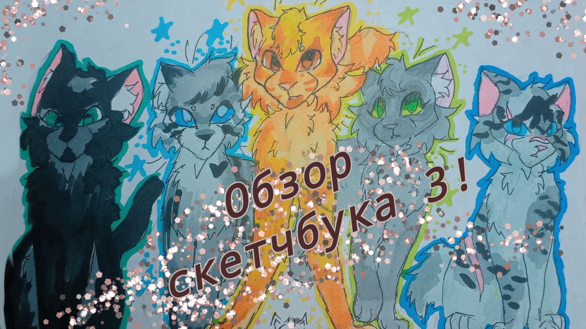 Третий обзор скетчбука! #кв #котывоители #warriorcats