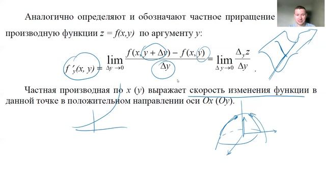 Функции нескольких переменых. 3 Частные производные