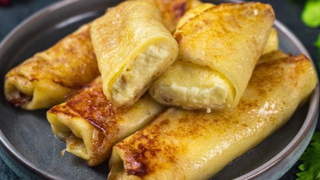 Тонкие налистники с творогом