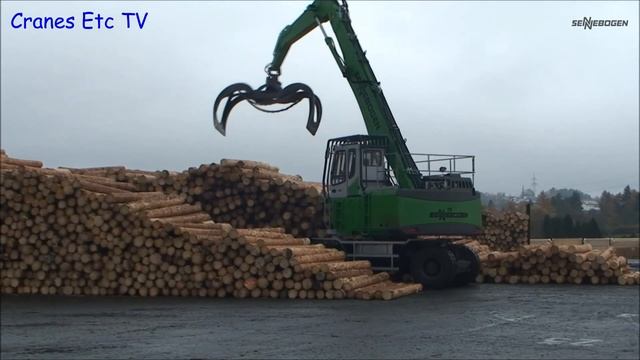 Conrad Sennebogen 735 E Log Handler by Cranes Etc TV