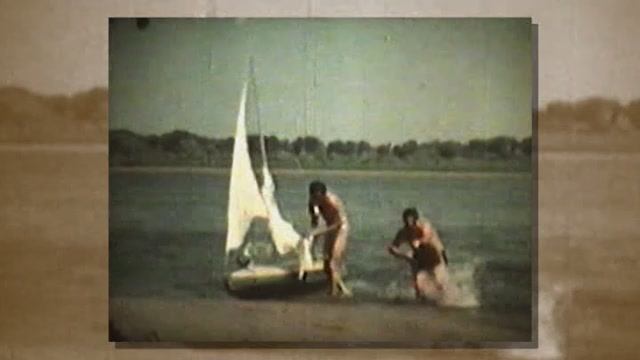 Сплав по Ахтубе, 1988 г. Пираты. Байдарка с парусом.