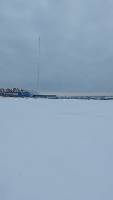 Лахта-центр, Финский залив, зима