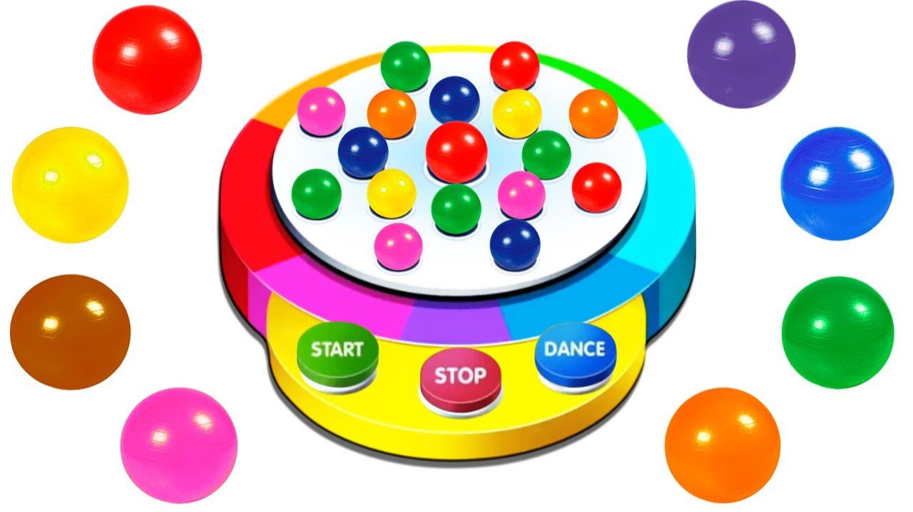 Учим цвета с разноцветными танцующими шариками