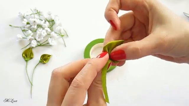 СИРЕНЬ ИЗ ЛЕНТЫ, МК _ DIY BRANCH OF LILAC