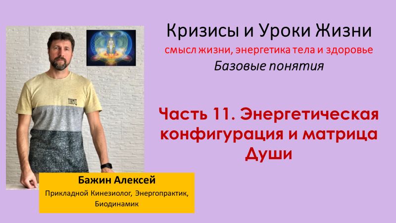 Алексей Бажин|Часть 11. Энергетическая конфигурация и матрица души|Кризисы и уроки жизни