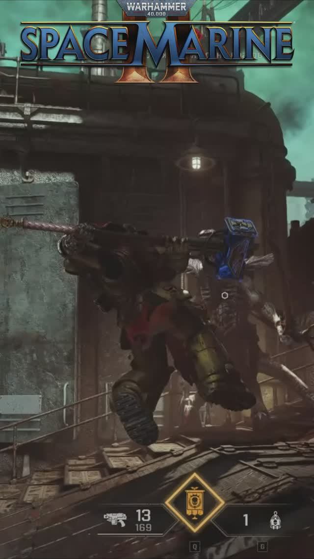 Финал миссии ИНФЕРНО Бастион против 4-х тираннидов!  Warhammer 40,000 Space Marine 2 #shorts