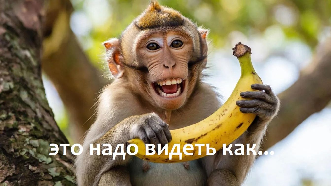 Обезьяна сильно хотела Сникерс... СМОТРЕТЬ ДО КОНЦА