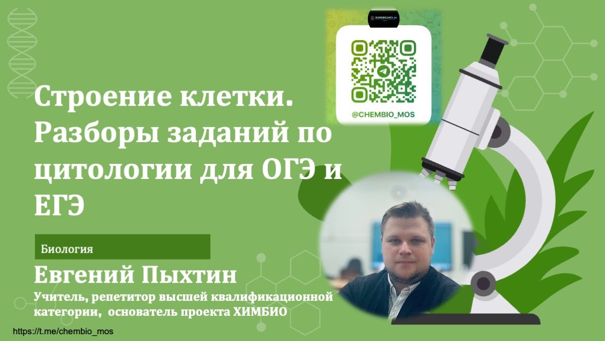 Строение клетки.  Цитология с Евгением Пыхтиным.  ОГЭ.  ЕГЭ.   Биология.