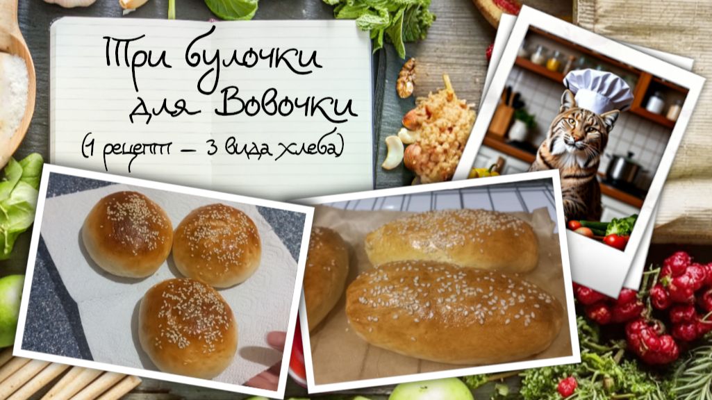 Три булочки для Вовочки. Один рецепт — три вида хлеба (для тех, кто любит точность)