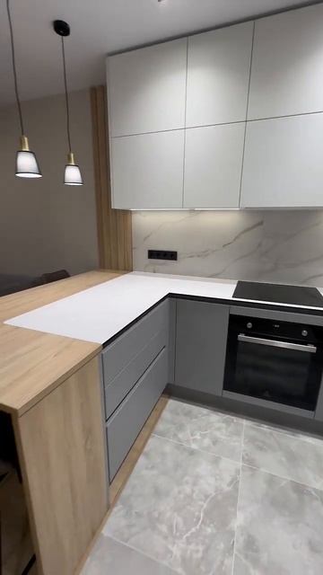 Оцените наш дизайн кухни-гостиной от 1 до 10! Стильный интерьер в ЖК Белая Дача