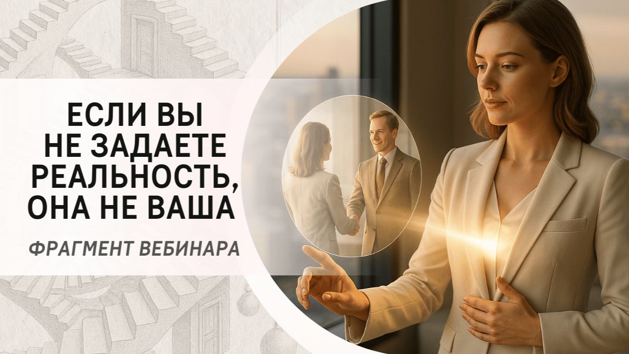 Если вы не задаете реальность, она не ваша. Фрагмент бесплатного вебинара